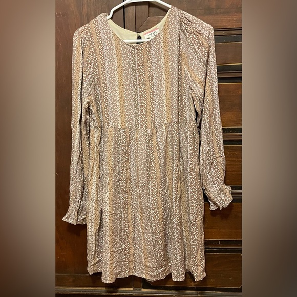 ANDREE BY UNIT | Dresses | Andree By Unit Brown Floral Striped Dress ...